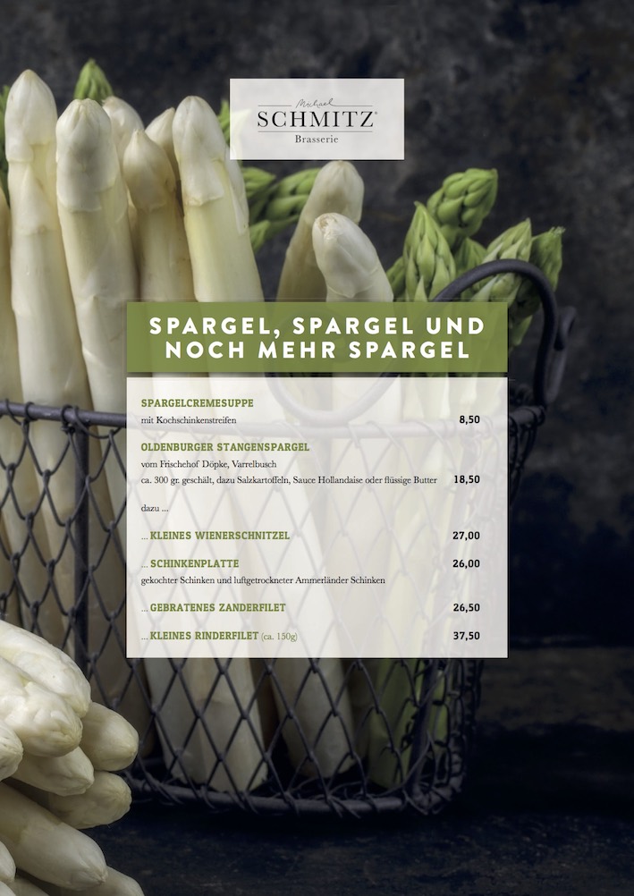 MS_Brasserie_TAGESKARTE_SPARGEL Oldenburg | Übernachtung, Gastronomie ...